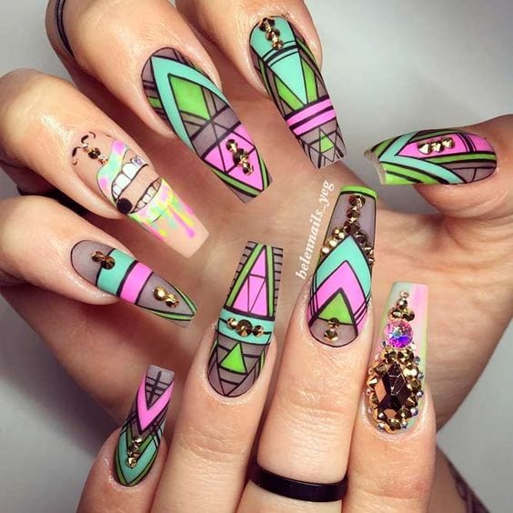 Funky Nail Art Ideas - 50 Coolest Nail Designs you must try