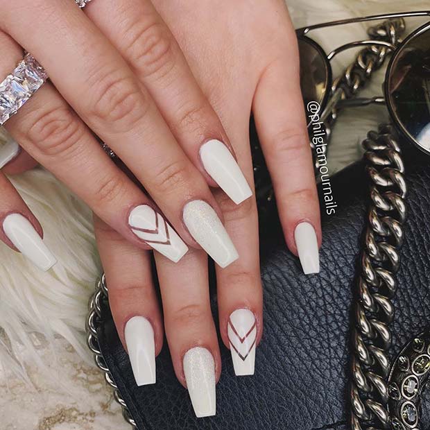 60 Beautiful White Nail Art Designs and Ideas to Try Now – Outfit Trends