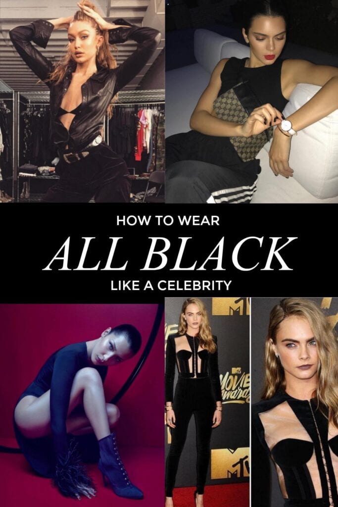 25 Celebrities All Black Outfits Styles For Fall To Copy