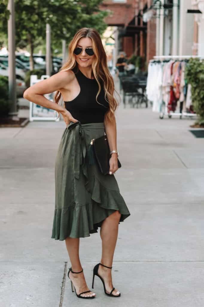 How to Style Wrap Skirts? 32 Outfit Ideas