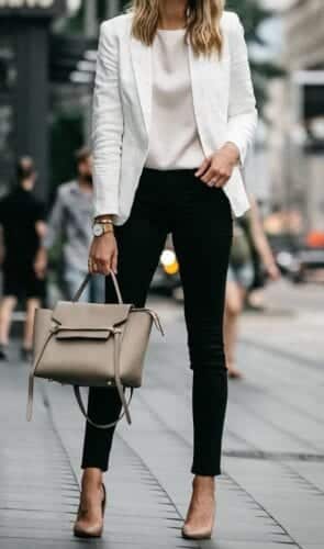 17 Cool White Jacket Outfit Ideas with Styling Tips