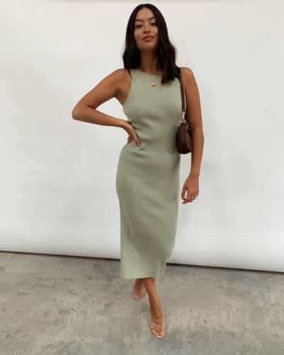 How to Wear a Ribbed Dress ? 20 Outfit Ideas