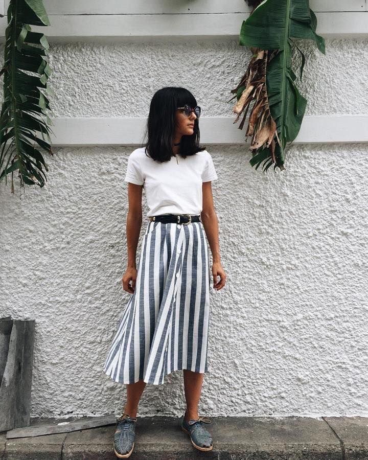 17 Best Striped Skirt Outfit Ideas with Styling Tips