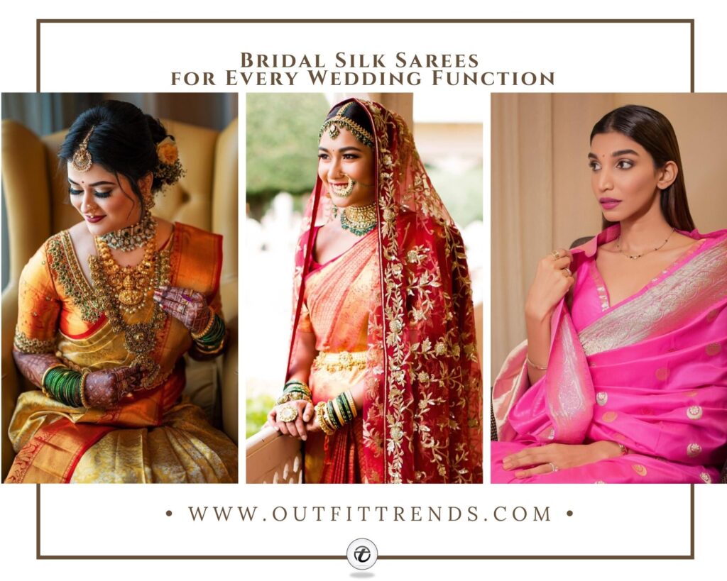 13 Latest Bridal Silk Saree Designs and Styling Tips
