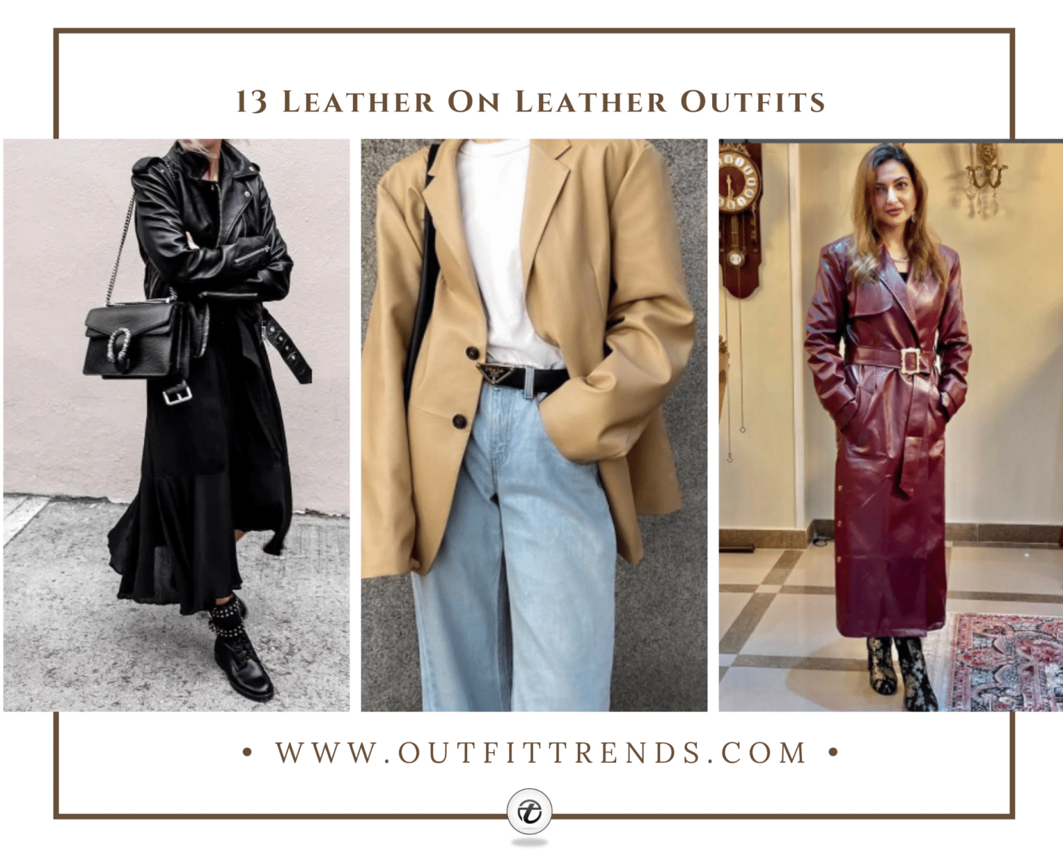 13 Leather On Leather Outfit Ideas with Styling Tips