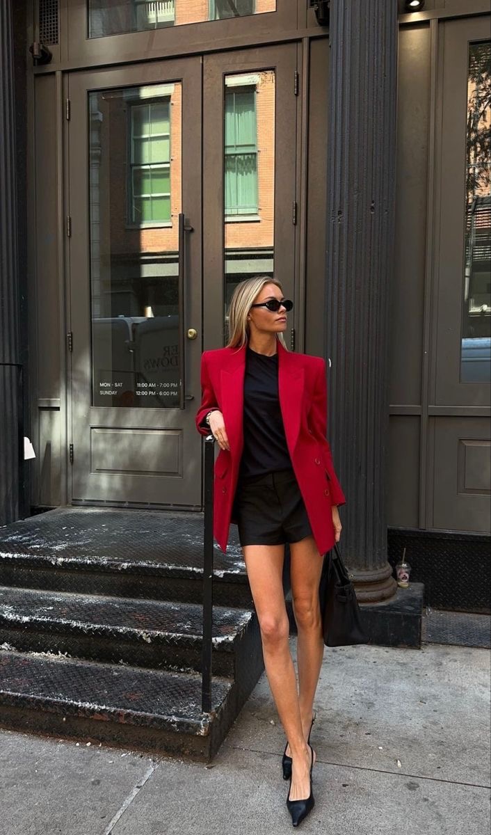 How To Wear A Red Blazer - 20 Chic Ways To Style A Red Blazer