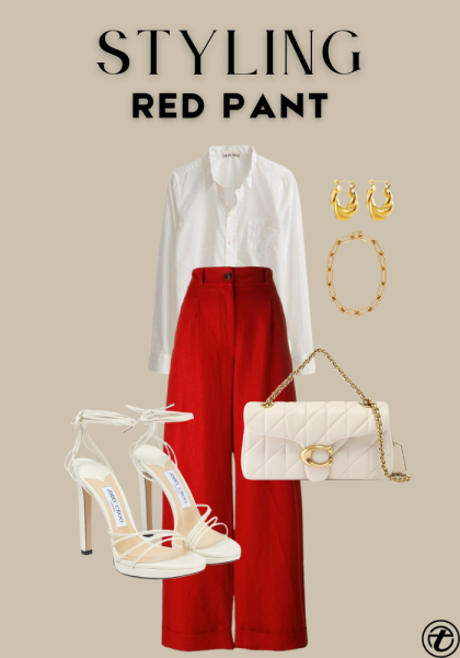 20 Chic Outfits To Wear With Red Pants with Styling Tips